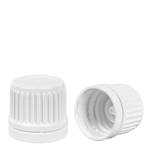 Bouchon à vis blanc 18mm système inviolable | Bouchon à vis | Flacons ...